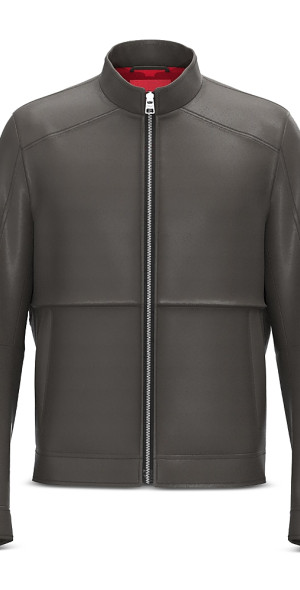 Hugo - Lokis Full Zip Leather Jacket