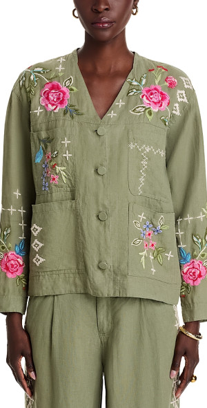 Johnny Was - Linen Workwear Top