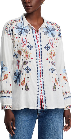 Johnny Was - Slim Audrey Embroidered Top