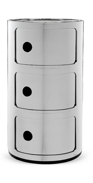 Kartell - Componibili Metal 3 Tier Storage Tower