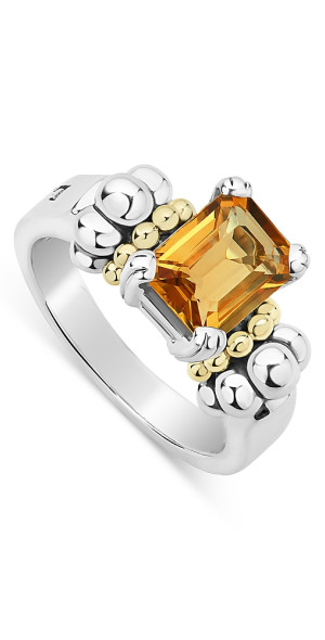 Lagos - Sterling Silver & 18K Yellow Gold Glacier Citrine Ring