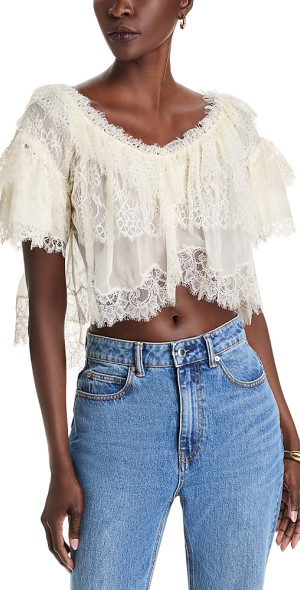 Loveshackfancy - LoveShackFancy Vienne Lace Top
