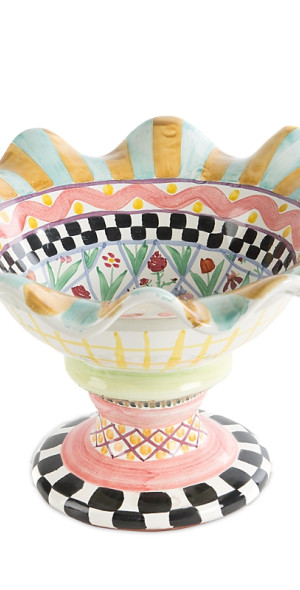 Mackenzie-childs - MacKenzie-Childs Taylor Fluted Rim Compote