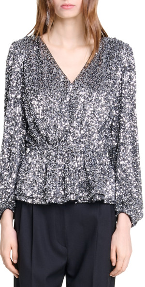 Maje - Lanaly Sequined Top