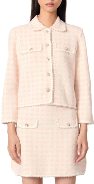 Maje - Tweed Effect Knit Jacket