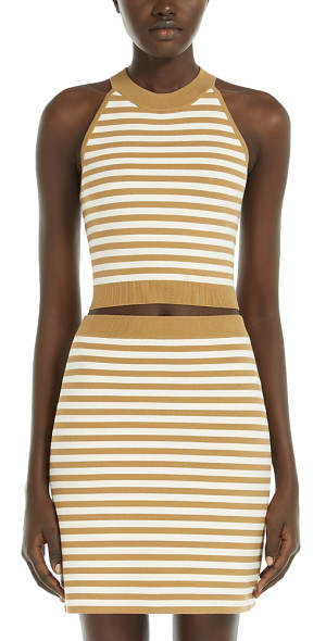 Max Mara - Tenna Fit Striped Halter Top