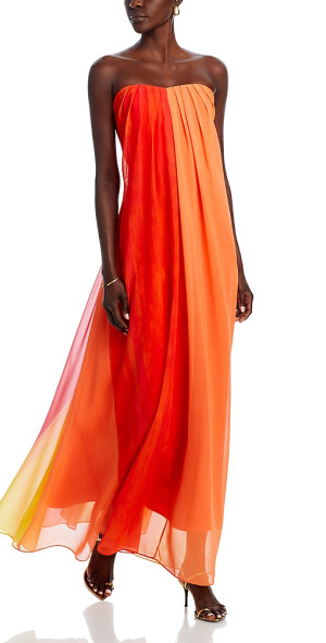 Milly - Sunset Stripe Strapless Maxi Dress