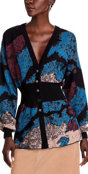 Misook - Jacquard Knit Cardigan