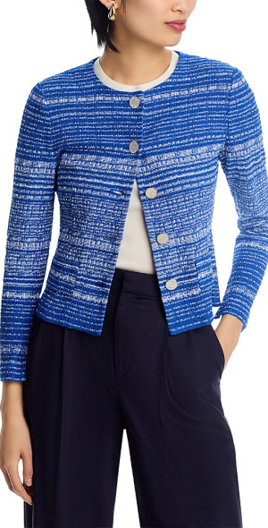 Misook - Melange Tweed Knit Jacket