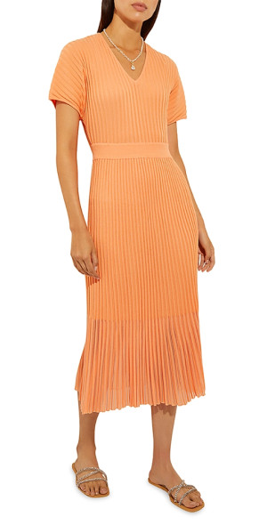 Misook - Pleated Midi Dress