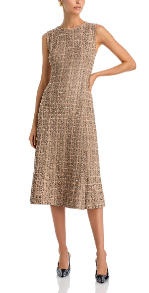 Misook - Tweed Knit Midi Dress
