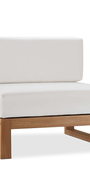 Modway - Upland Outdoor Patio Teak Wood Armless Chair