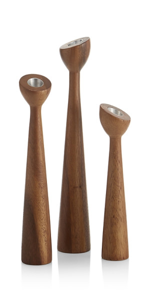 Nambe - Luna Candlestick Trio