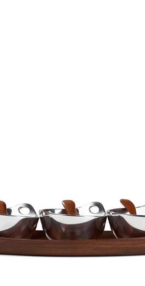 Nambe - Portables Triple Condiment Server