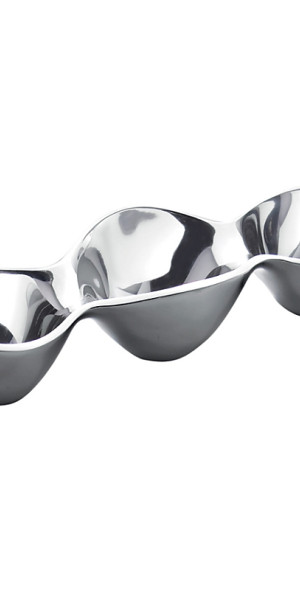 Nambe - Triple Condiment Serving Dish