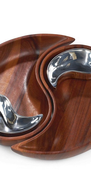 Nambe - Yin Yang Chip and Dip Set