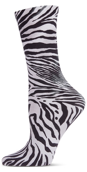 Natori - Zebra Print Crew Socks