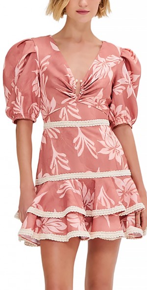 Patbo - PatBO Puff Sleeve Mini Dress
