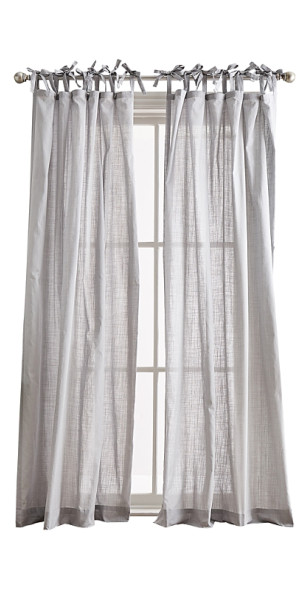 Peri Home - Cotton Sheer 108 x 50 Tie Tab Window Panel, Pair