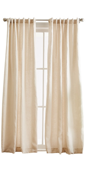 Peri Home - Linen 95 x 50 Back Tab Lined Window Panel, Pair
