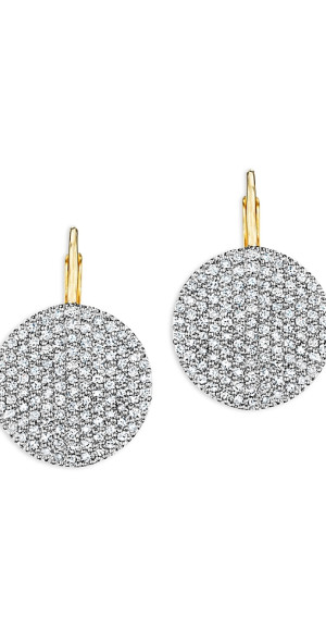 Phillips House - Rhodium & 14K Gold Affair Diamond Disc Drop Earrings