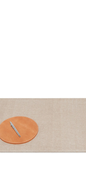 Pigeon & Poodle - Leon Camel Full Grain Leather Desk Blotter & Round ...