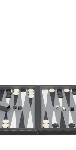 Pigeon & Poodle - Sebina Leather & Horn Backgammon Set, Large
