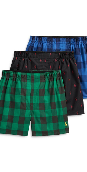 Polo Ralph Lauren - Classic Fit Cotton Woven Boxers 3 pack