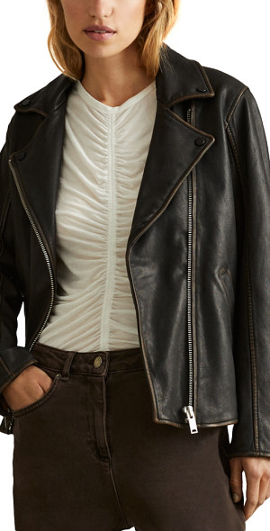 Reiss - Beau Leather Jacket