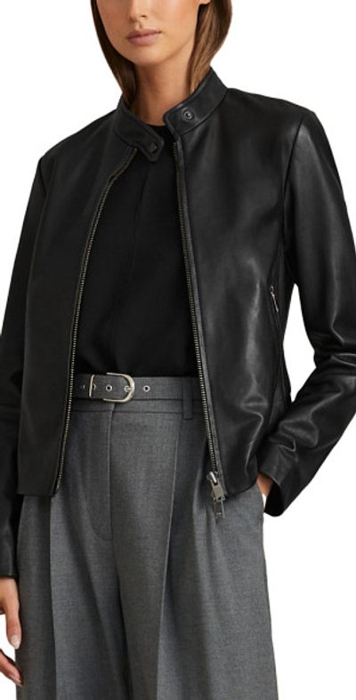 Reiss - Darby Leather Biker Jacket