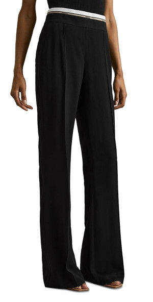 Reiss - Sian Logo Waistband Wide Leg Pants