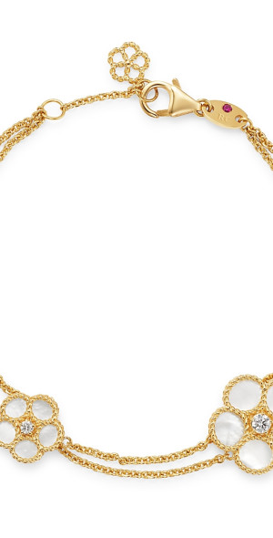 Roberto Coin - 18K Yellow Gold Daisy Mother-of-Pearl & Diamond Bracelet