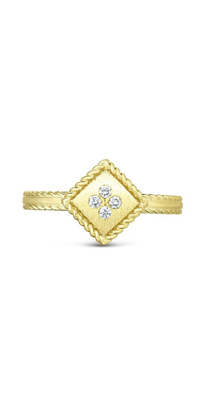 Roberto Coin - 18K Yellow Gold Palazzo Ducale Diamond Mini Cluster Ring
