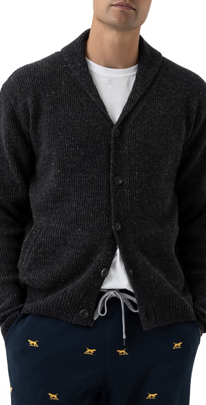 Rodd & Gunn - South Hagely Wool Donegal Fleck Regular Fit Shawl Collar ...