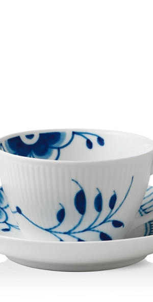 Royal Copenhagen - Blue Fluted Mega Tea Cup & Saucer