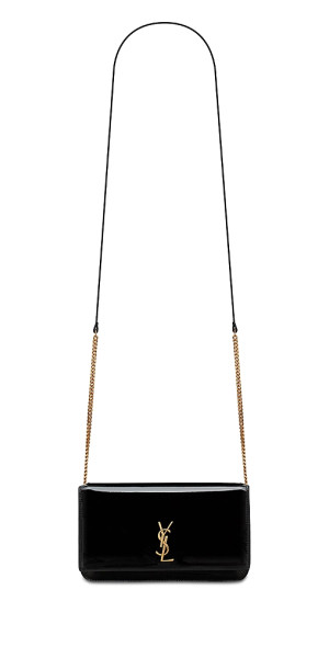 Saint Laurent - Cassandre Phone Holder In Patent Leather