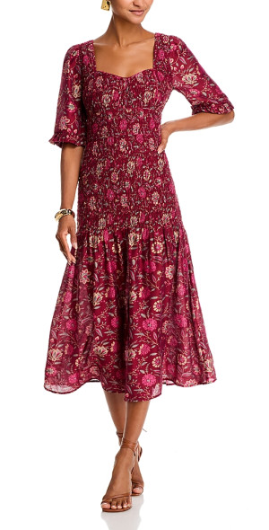 Sea - Famke Smocked Midi Dress