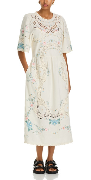 Sea - Vesna Embroidered Midi Dress