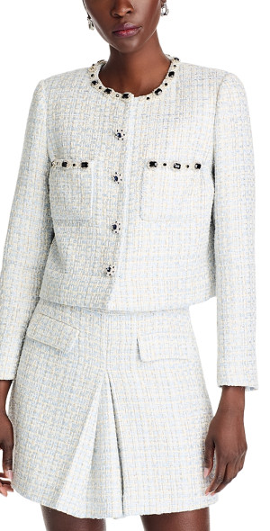 Self-portrait - Self-Portrait Embellished Tweed Jacket