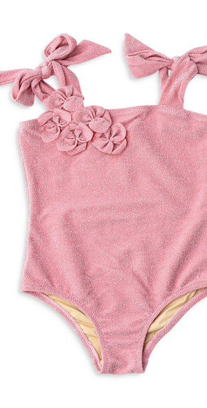 Shade Critters - Girls' Shimmer Flowers One Piece Swimsuit