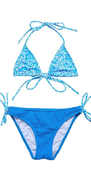 Snapper Rock - Girls' Santorini Blue Triangle Bikini