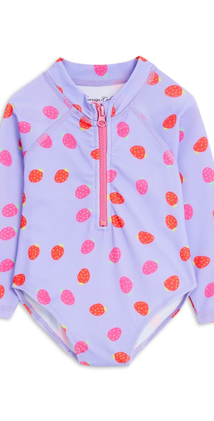 Sovereign Code - Girls' Printed Bodysuit Rash Guard Swimsuit