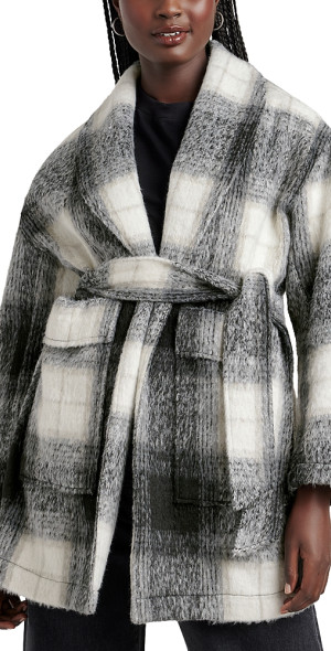 Splendid - Vanessa Plaid Belted Jacket