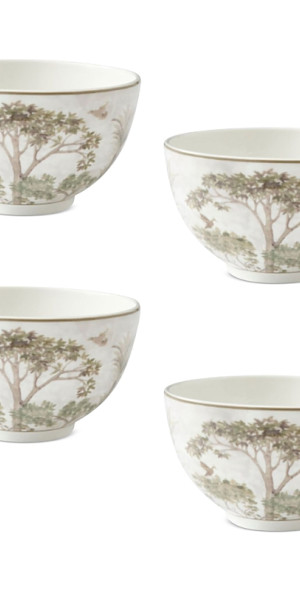 Spode - Kit Kemp by Tall Trees Rice Bowl, Set of 4