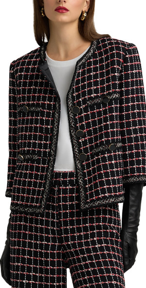 St. John - Windowpane Tweed Jacket