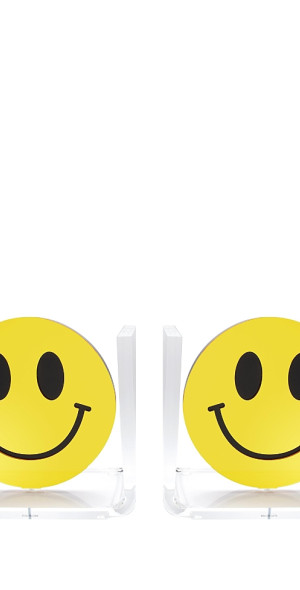 Tara Wilson Designs - Mirrored Smiley Face Bookends