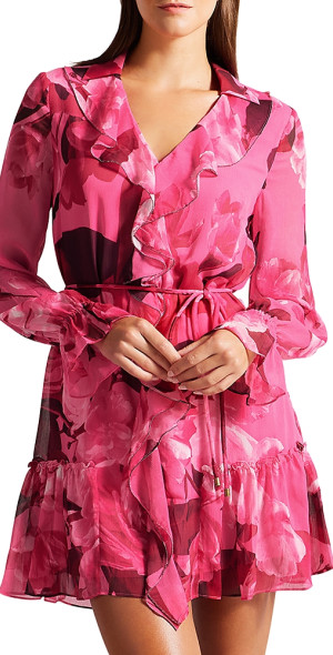 Ted Baker - Jjojjo Ruffled Mini Dress With Metal Ball Trim