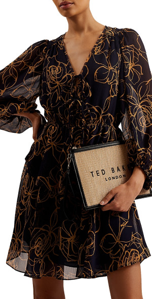 Ted Baker - Kumiko V Neck Tie Front Dress