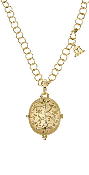 Temple St. Clair - 18K Yellow Gold Tree of Life Locket with Diamonds