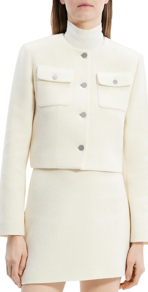 Theory - Button Front Cropped Jacket